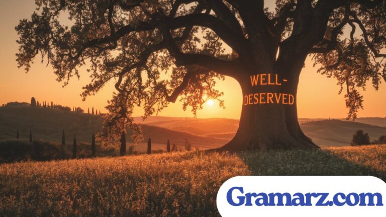 Well Deserved or Well-Deserved?